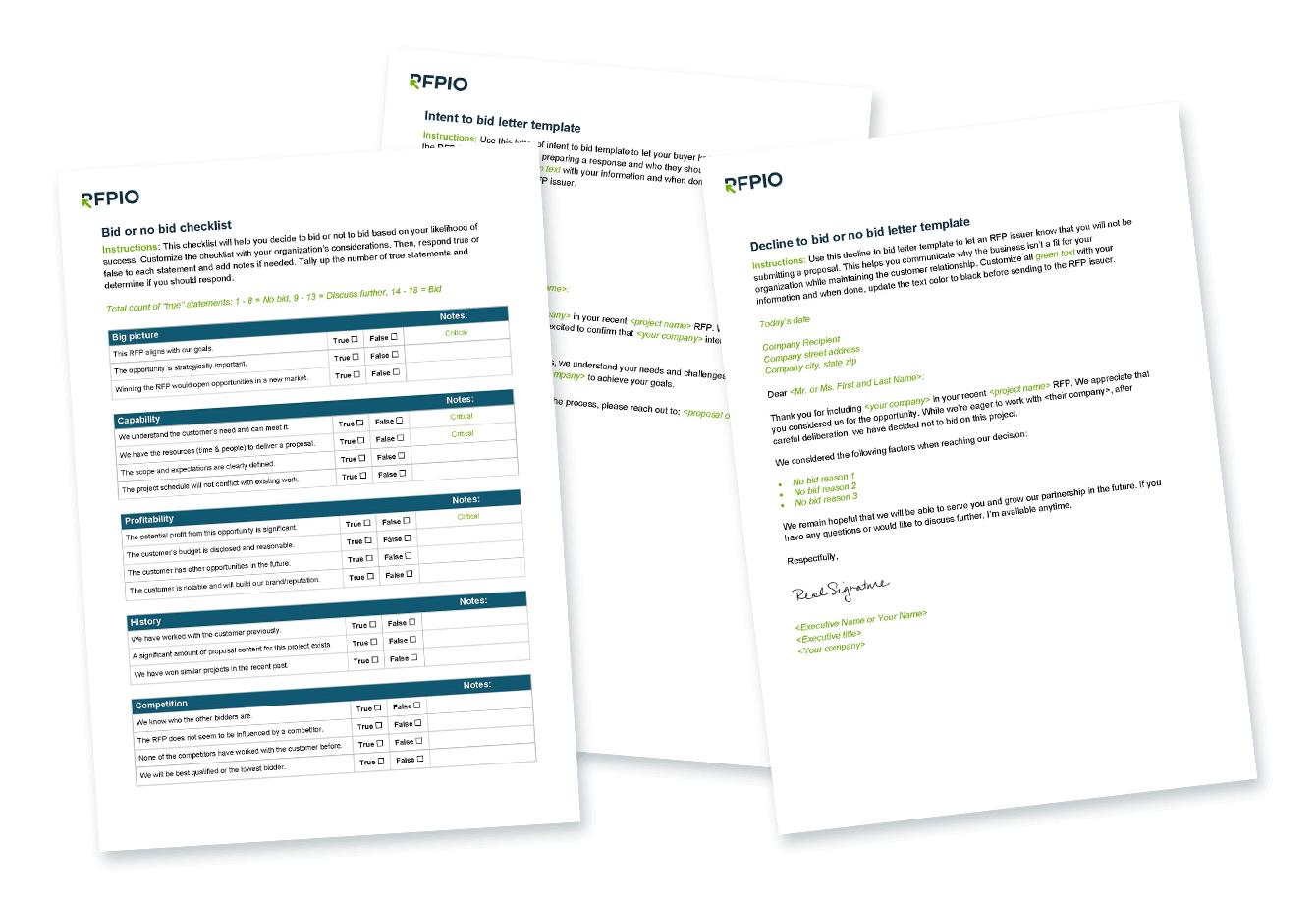 Bid or No-Bid Checklist – Thank You! | Responsive