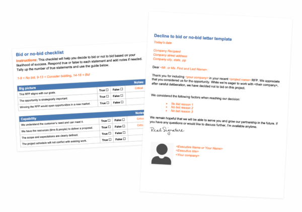 Bid or No Bid Checklist