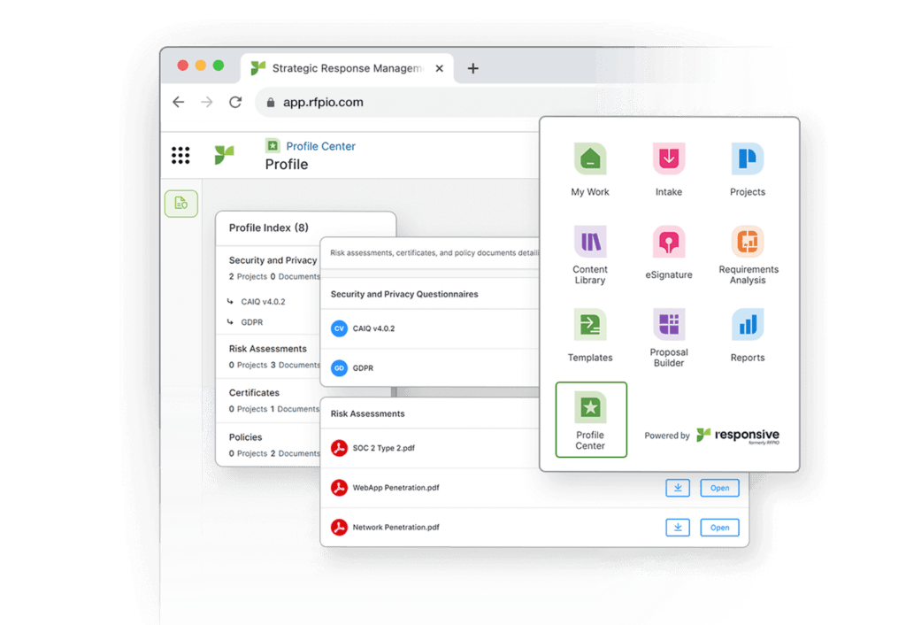 Security questionnaire software | Responsive