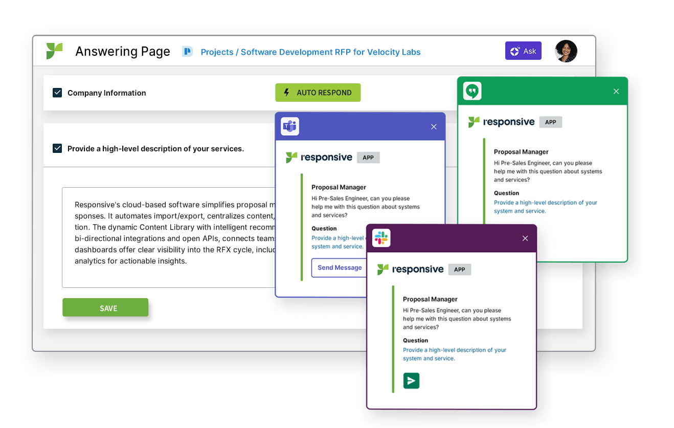 AI-driven RFP management for technology companies | Responsive
